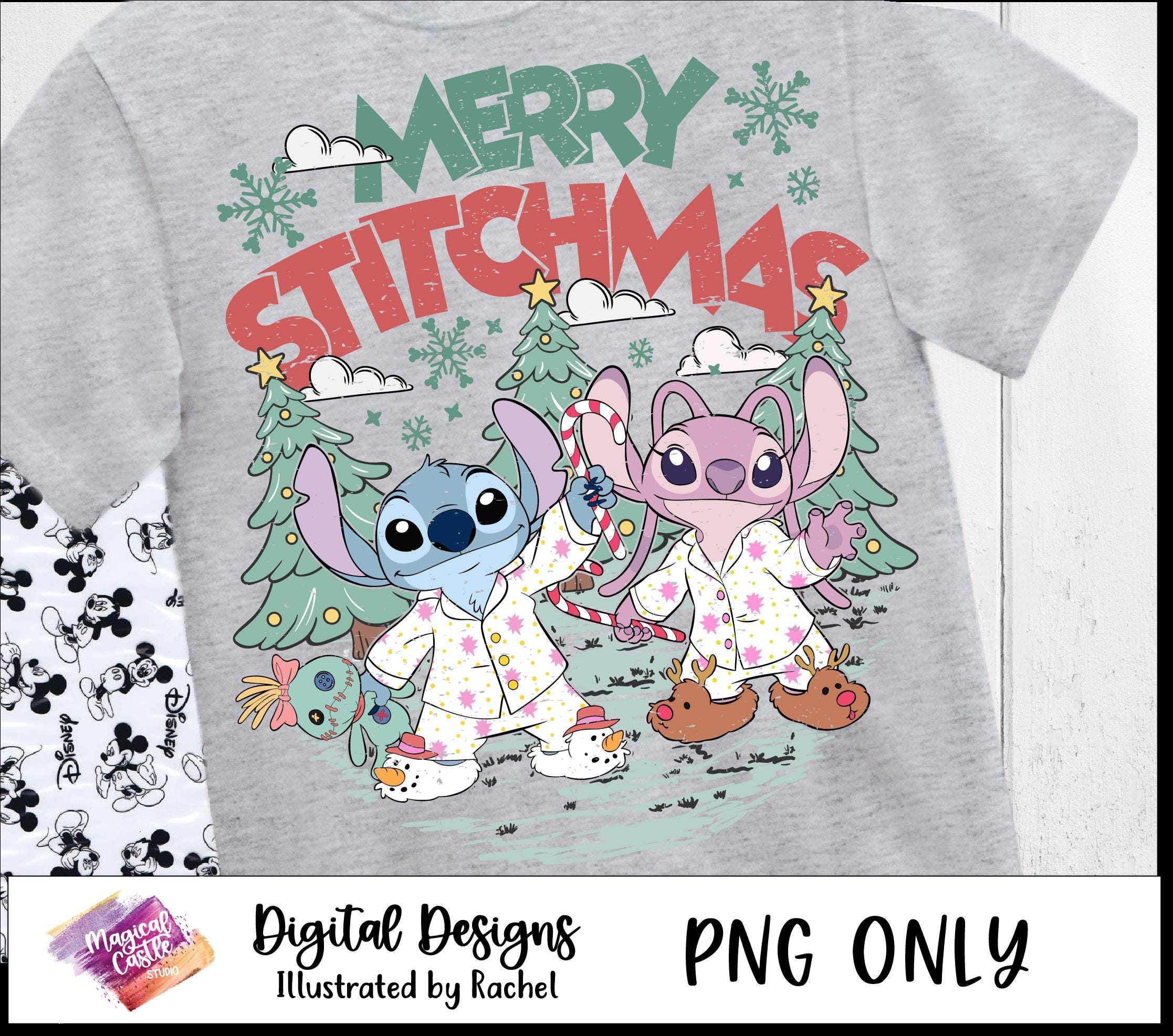 Merry Stitchmas Png, Pink Angel, Merry Christmas Shirt, Cute Christmas ...