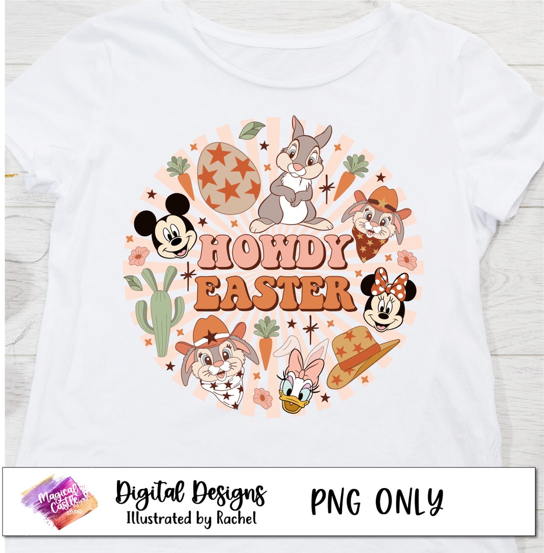 Howdy Easter, Boho Western Cowboy Easter, Mickey Happy Easter PNG ...