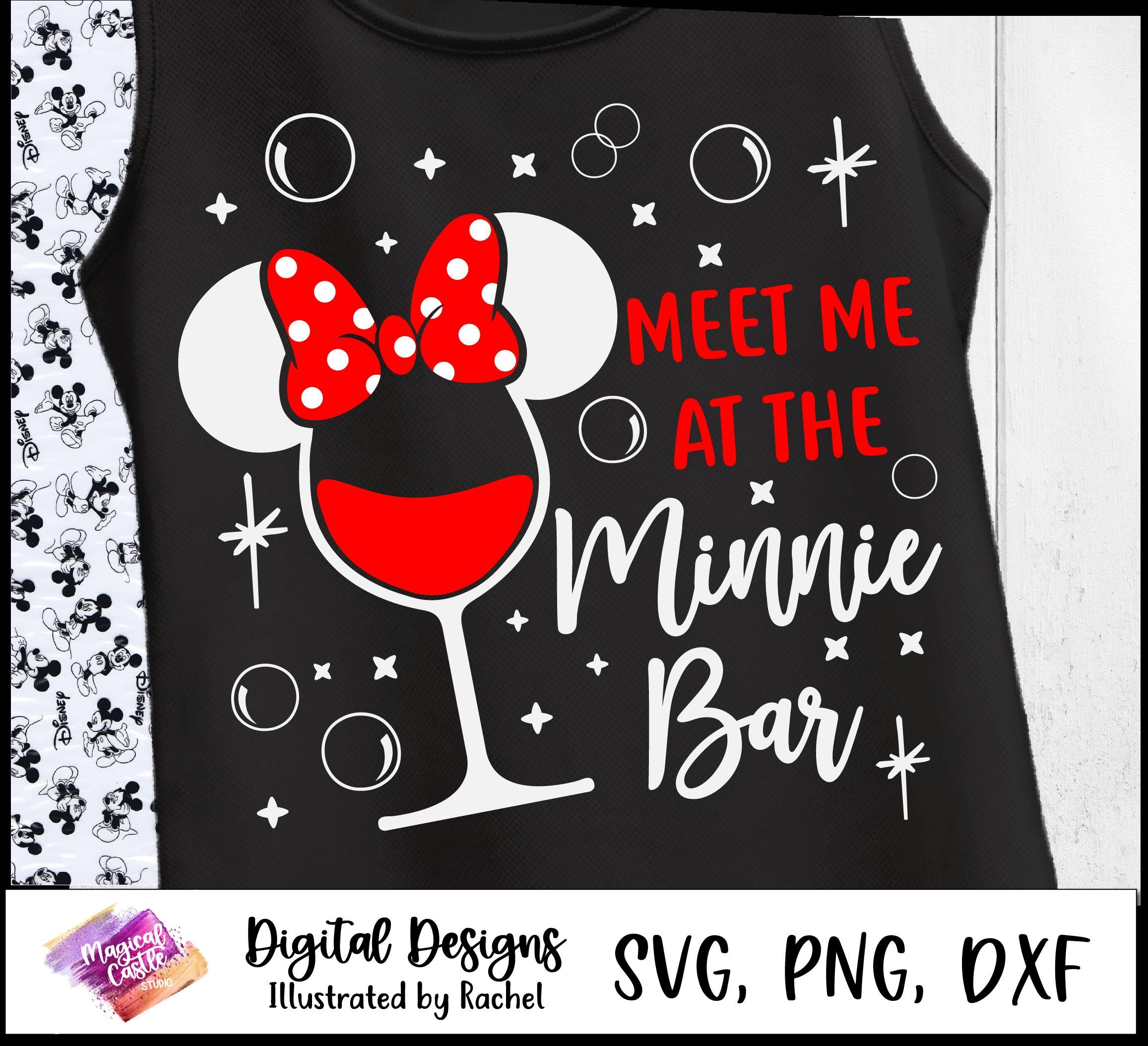 Minnie Wine Glass, Meet Me at Minnie Bar, Minnie Drinking Shirt ...