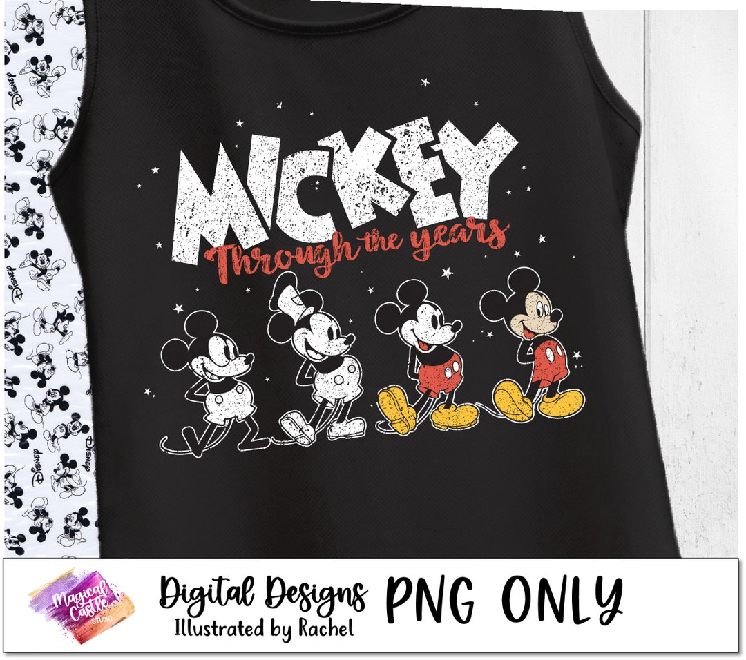 Vintage Mickey Through the Years Png, 100 Years of Mickey, Mickey Thru ...