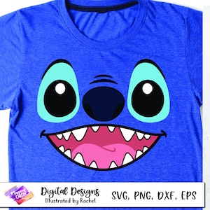 Stitch Face Svg, Stitch Face Design, Stitch Sublimination, Magical ...