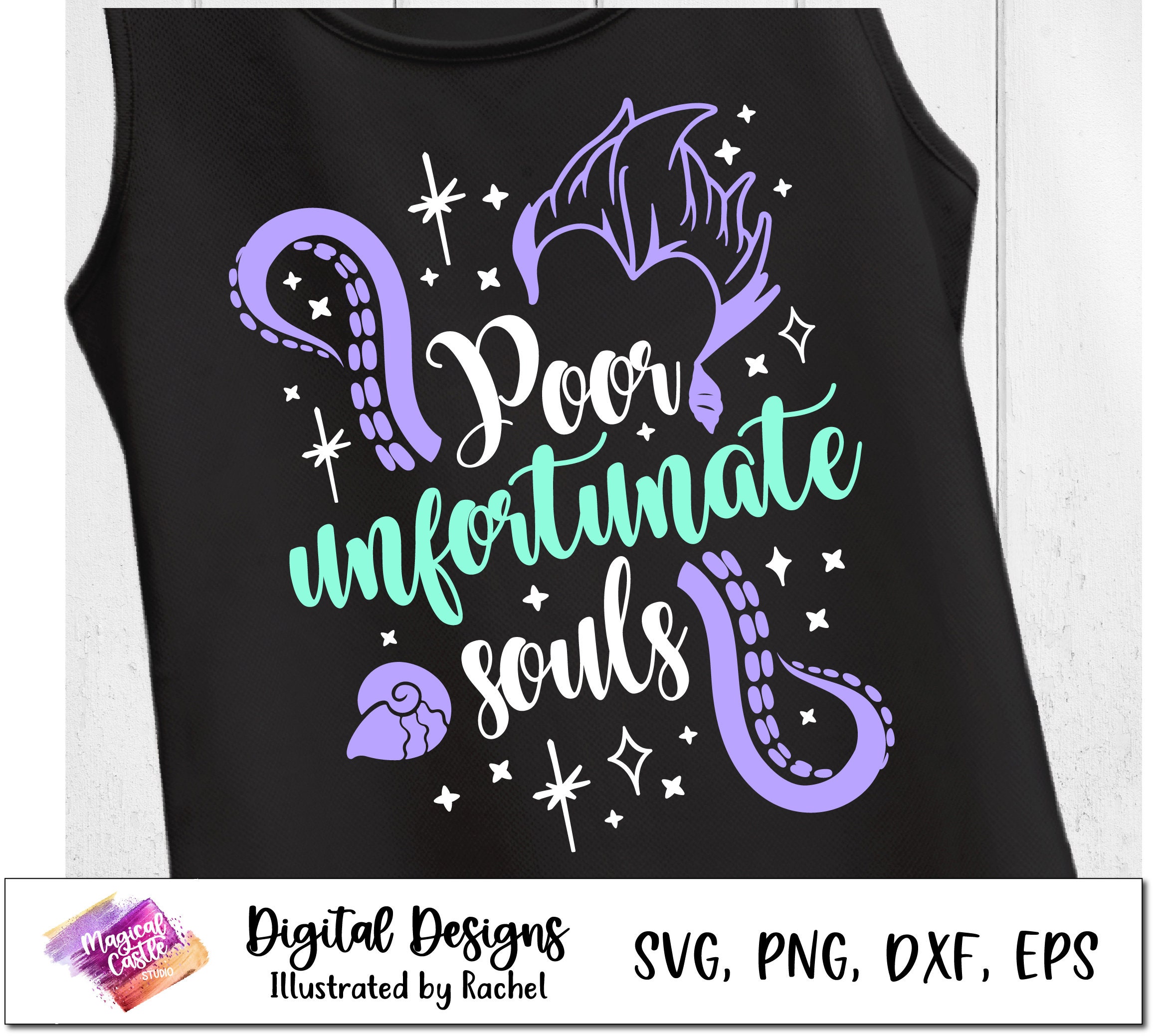 Poor Unfortunate Souls Svg, Ursula Svg, Sea Witch, Villain Era Svg ...