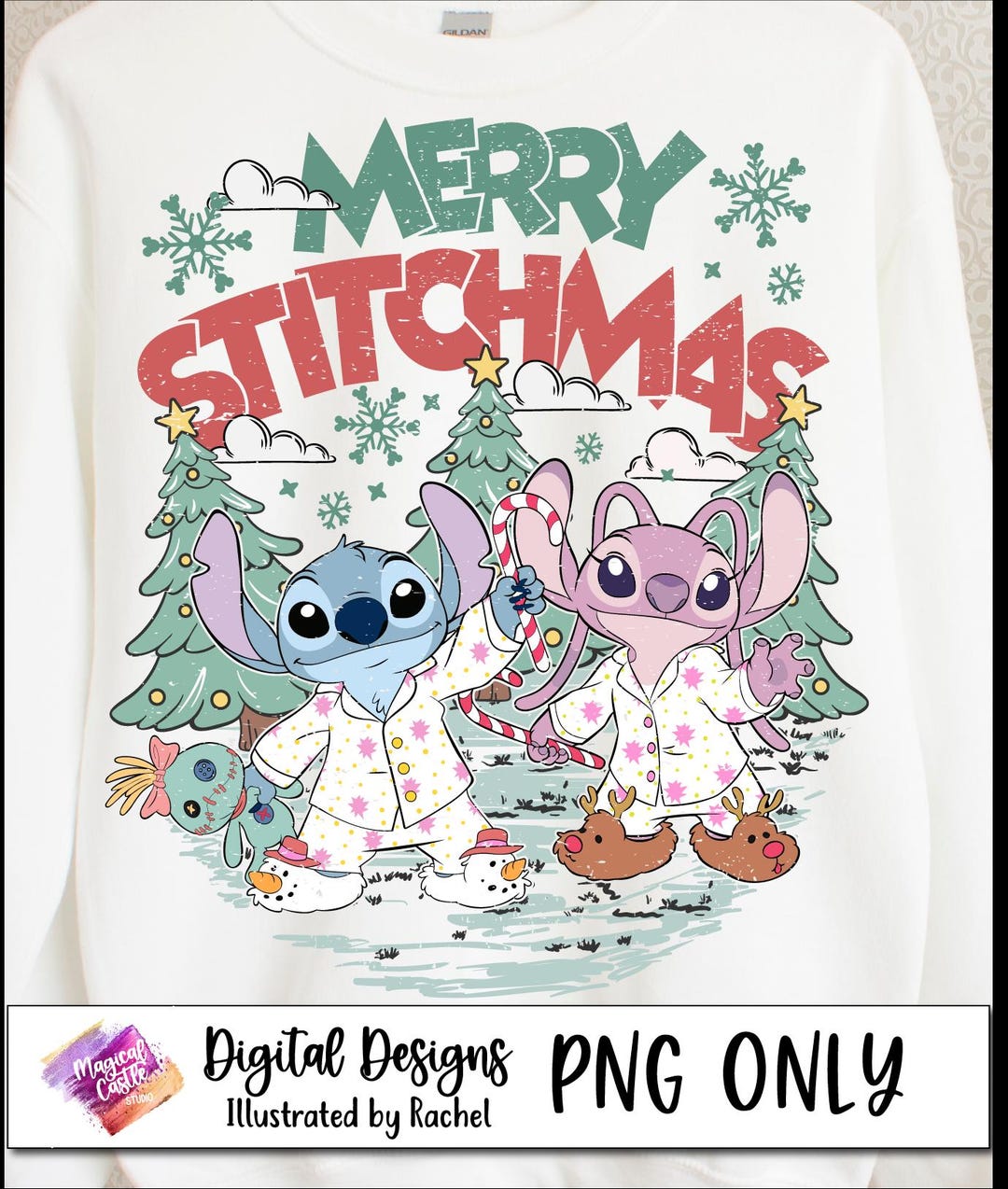 Merry Stitchmas Png, Pink Angel, Merry Christmas Shirt, Cute Christmas ...