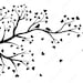Tree Branch SVG, DXF. Birds on Tree Silhouette Template, Decal, Cricut ...