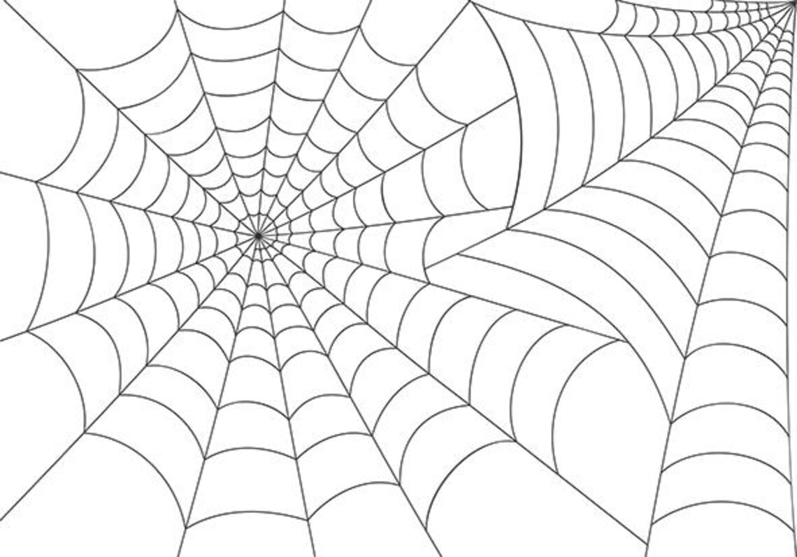 Сobweb SVG. Outline Spiderweb Template. Spider's Web Silhouette Stencil ...