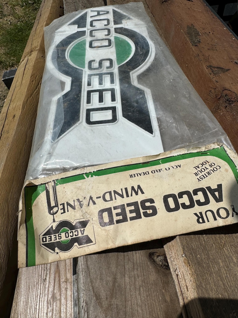 Vintage NOS 1970’s Acco Seed Weathervane Seed Feed Agriculture Corn ...