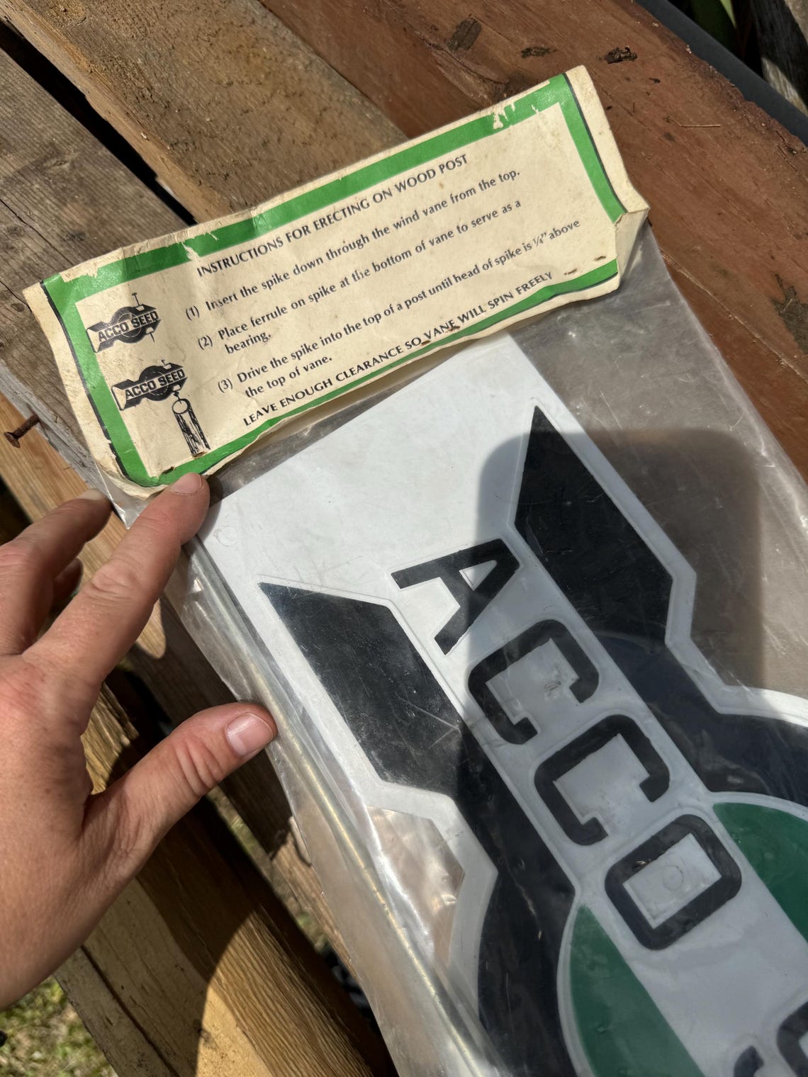 Vintage NOS 1970’s Acco Seed Weathervane Seed Feed Agriculture Corn ...