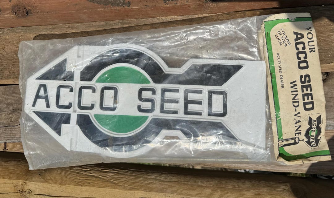 Vintage NOS 1970’s Acco Seed Weathervane Seed Feed Agriculture Corn ...
