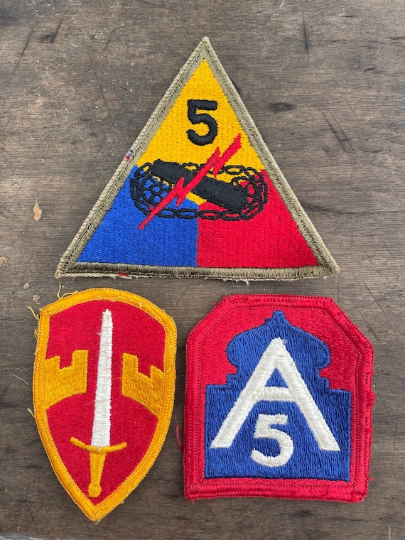 VINTAGE Military Patches - Set of 3 - Gem
