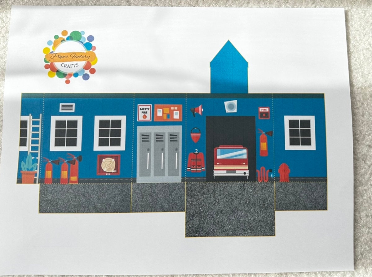 Cut and Assemble Fire Station: Enhance Imaginative Play and Fine Motor ...