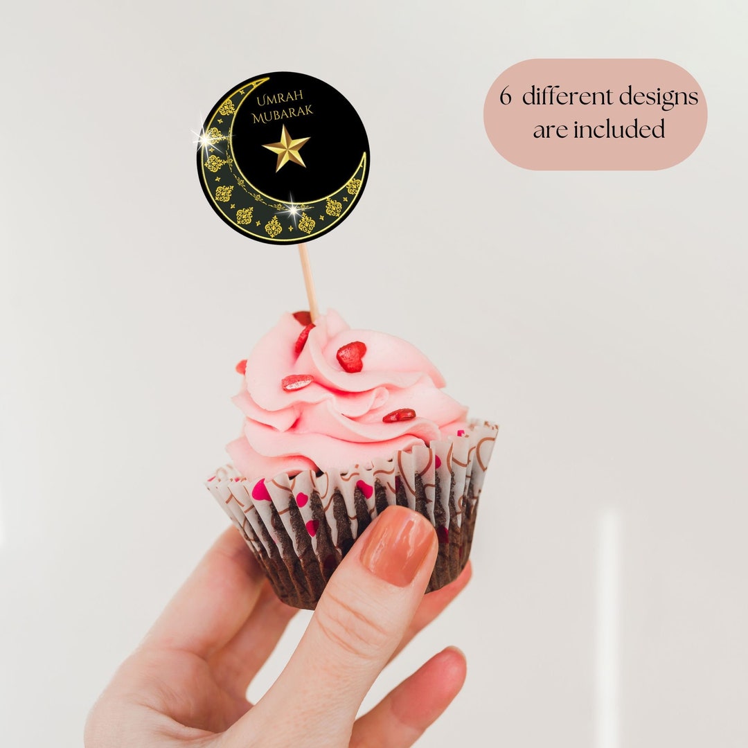 Umrah Mubarak Cake Topper, Hajj Mubarak Cupcake Topper, Umrah Mubarak ...