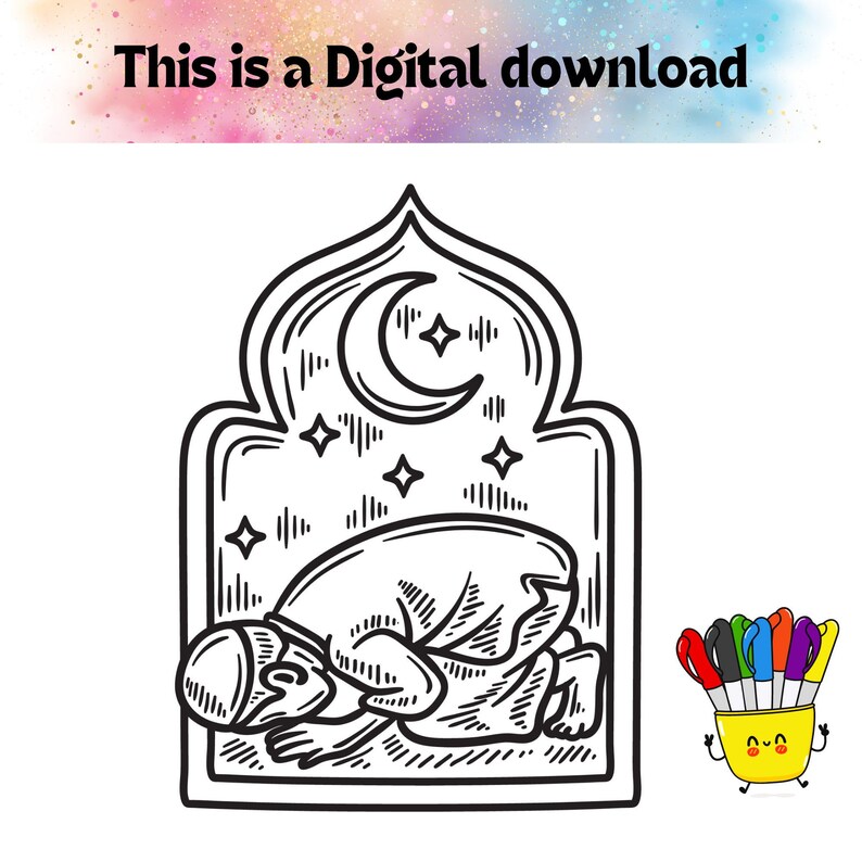 Eid Coloring Pages for Kids & Adults Bundle, Children Islamic ...