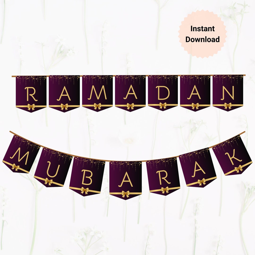 Ramadan Mubarak Banner, Ramadan Mubarak Decoration, Ramdan Home Decor ...