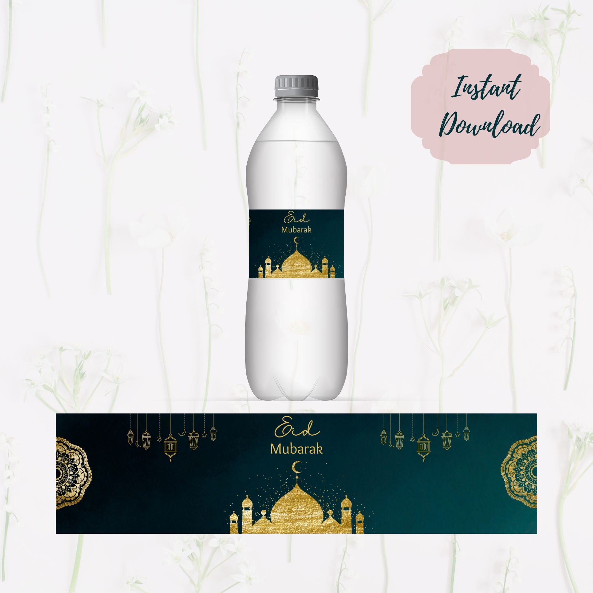 Digital Water Bottle Labels for Eid and Ramadan Celebrations: Add a ...