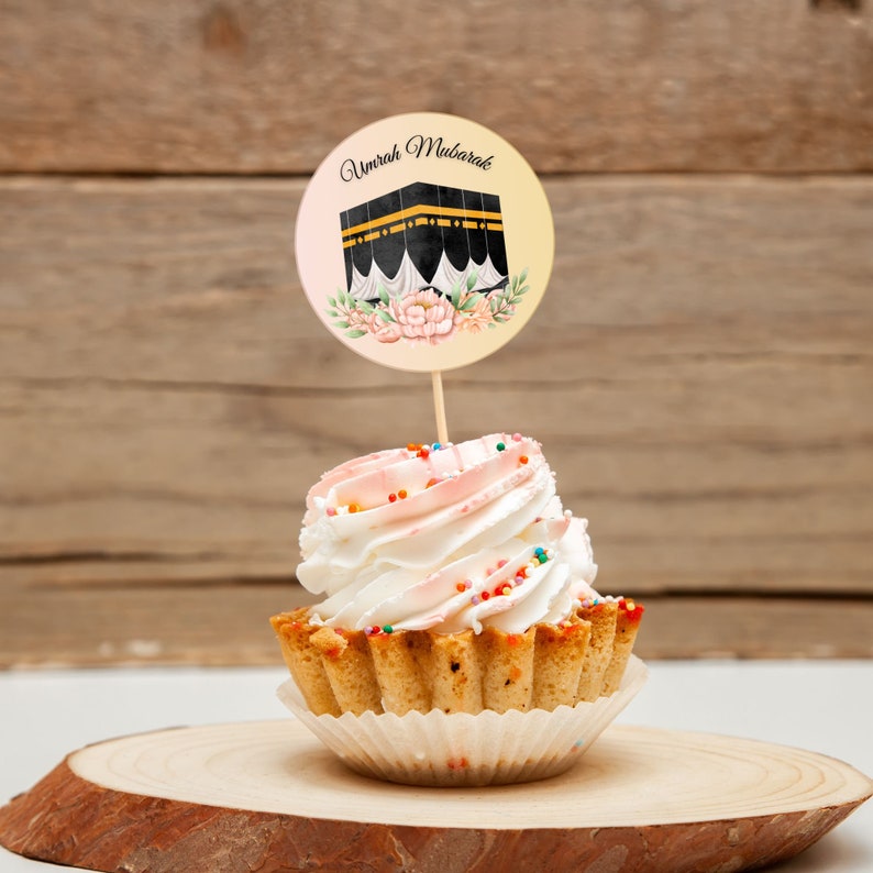 Umrah Mubarak Cake Topper, Hajj Mubarak Cupcake Topper, Umrah Mubarak ...