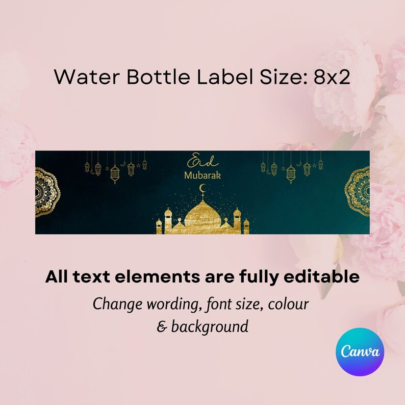 Digital Water Bottle Labels for Eid and Ramadan Celebrations: Add a ...