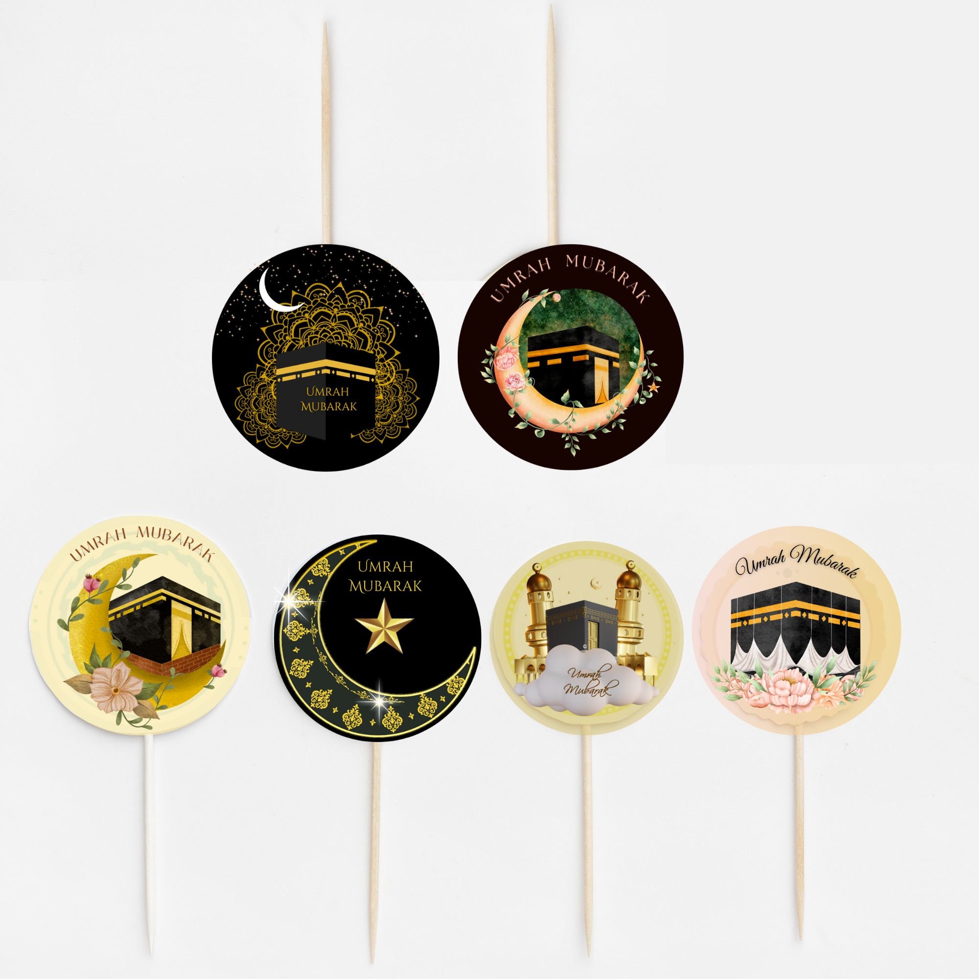 Umrah Mubarak Cake Topper, Hajj Mubarak Cupcake Topper, Umrah Mubarak ...