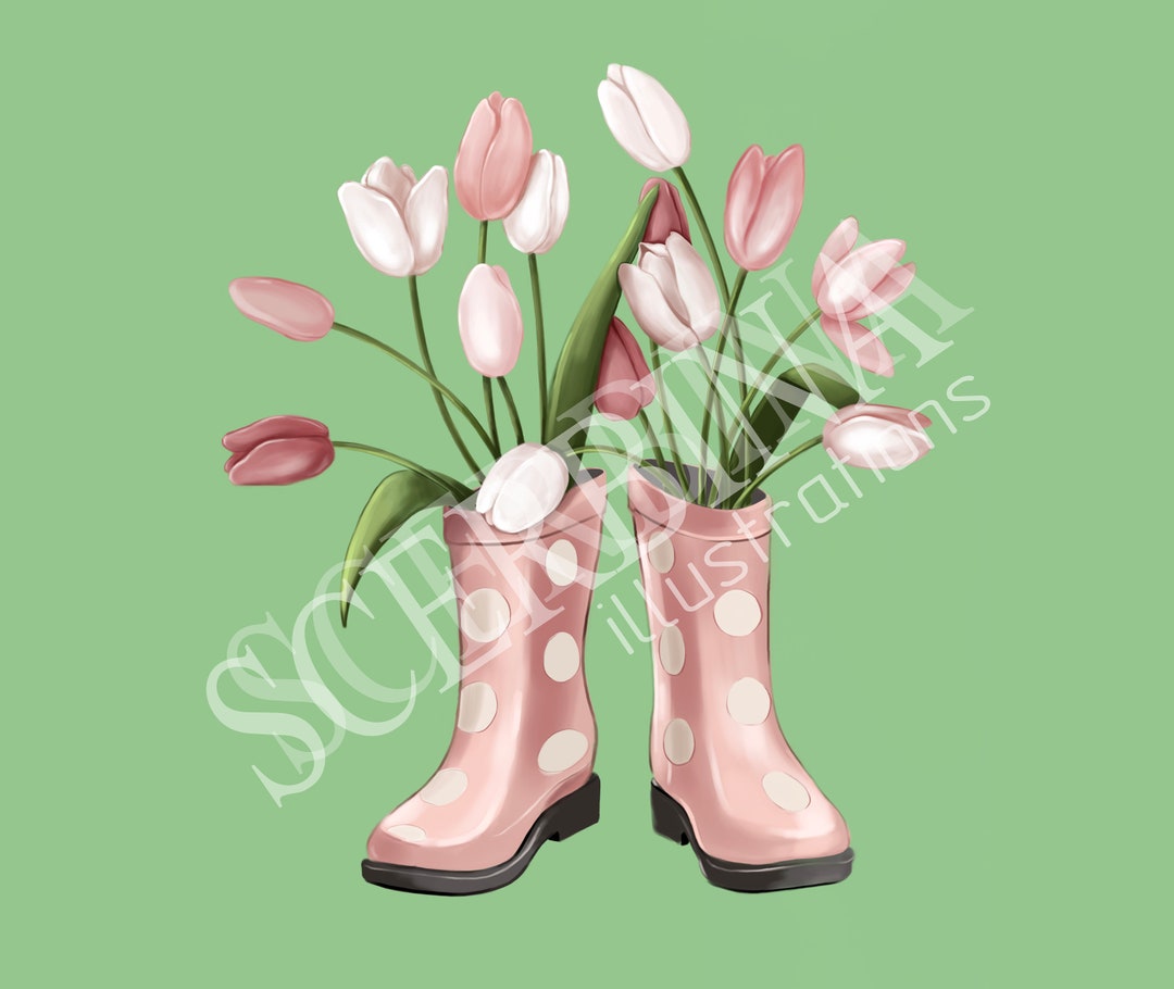Tulips, Floral Clipart, Spring Flowers, Flowers and Plants, Watercolor ...