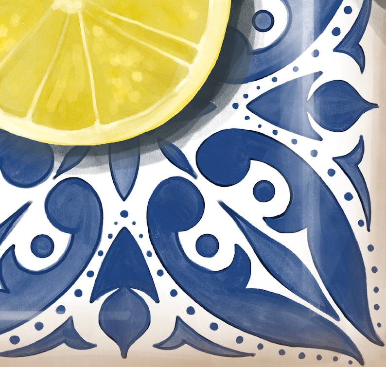 Italian Ceramics, Lemons, Ceramic Tile, Italy, Watercolor Fruit ...