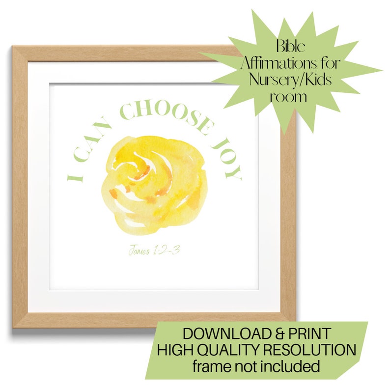 Biblical Affirmations for Kids Nursery Pintables High Resolution ...