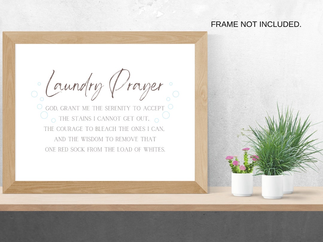 Laundry Prayer Matte Horizontal Poster Laundry Room Decor - Etsy