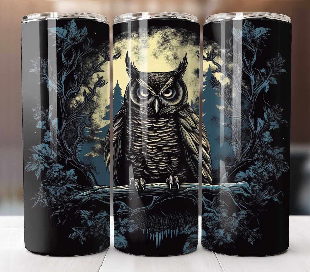 Owl in a Gothic Forest 22oz High Resolution Graphic - Etsy