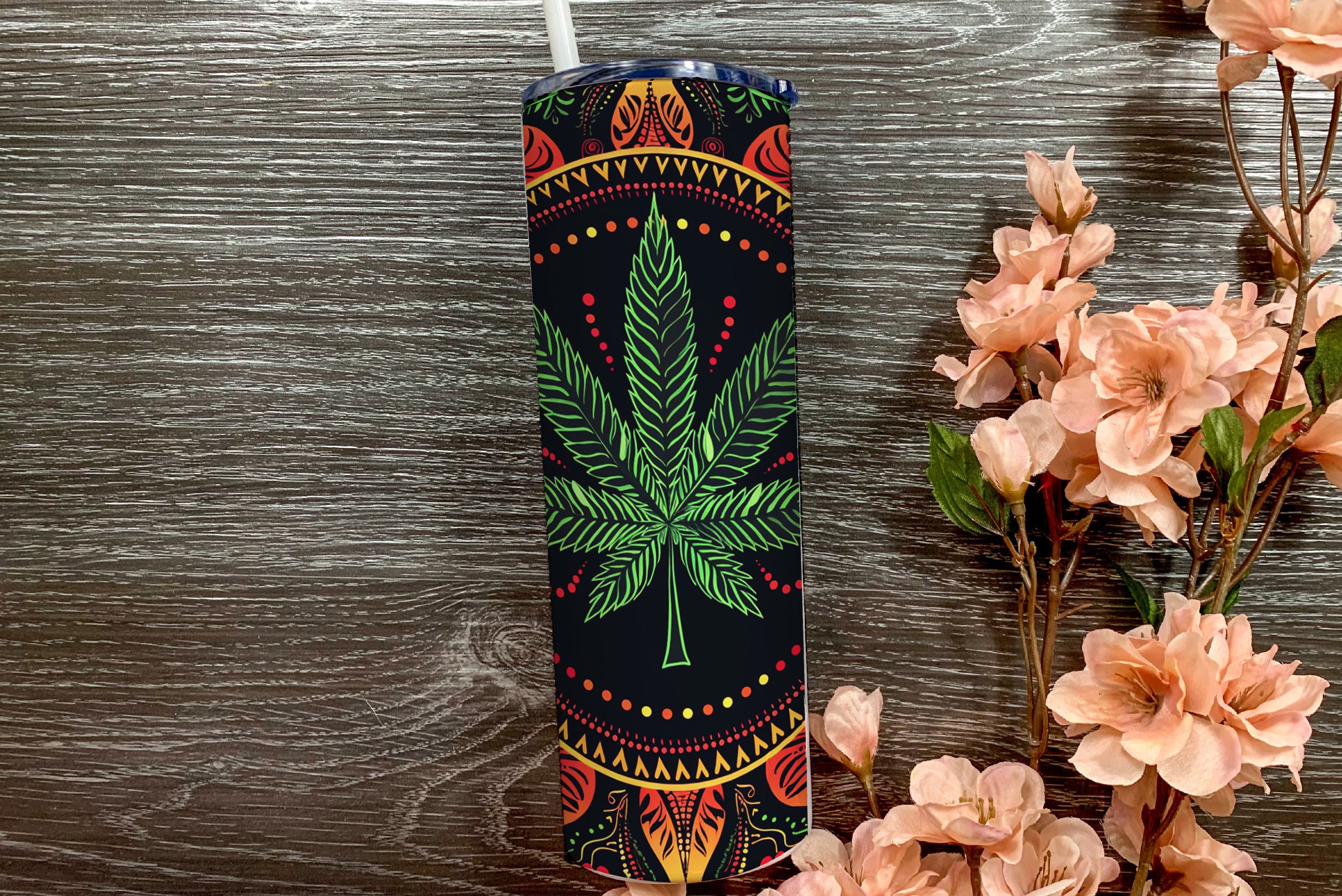 Marijuana Leaf Earthy Dot Design Graphic - Etsy
