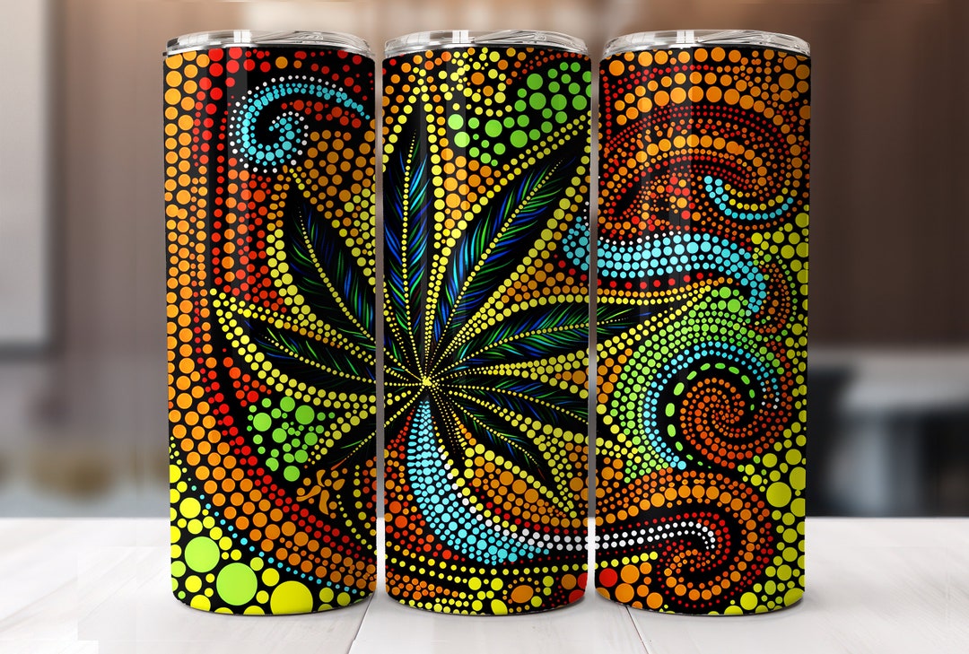 Marijuana Leaf Swirl Dot Design Graphic - Etsy