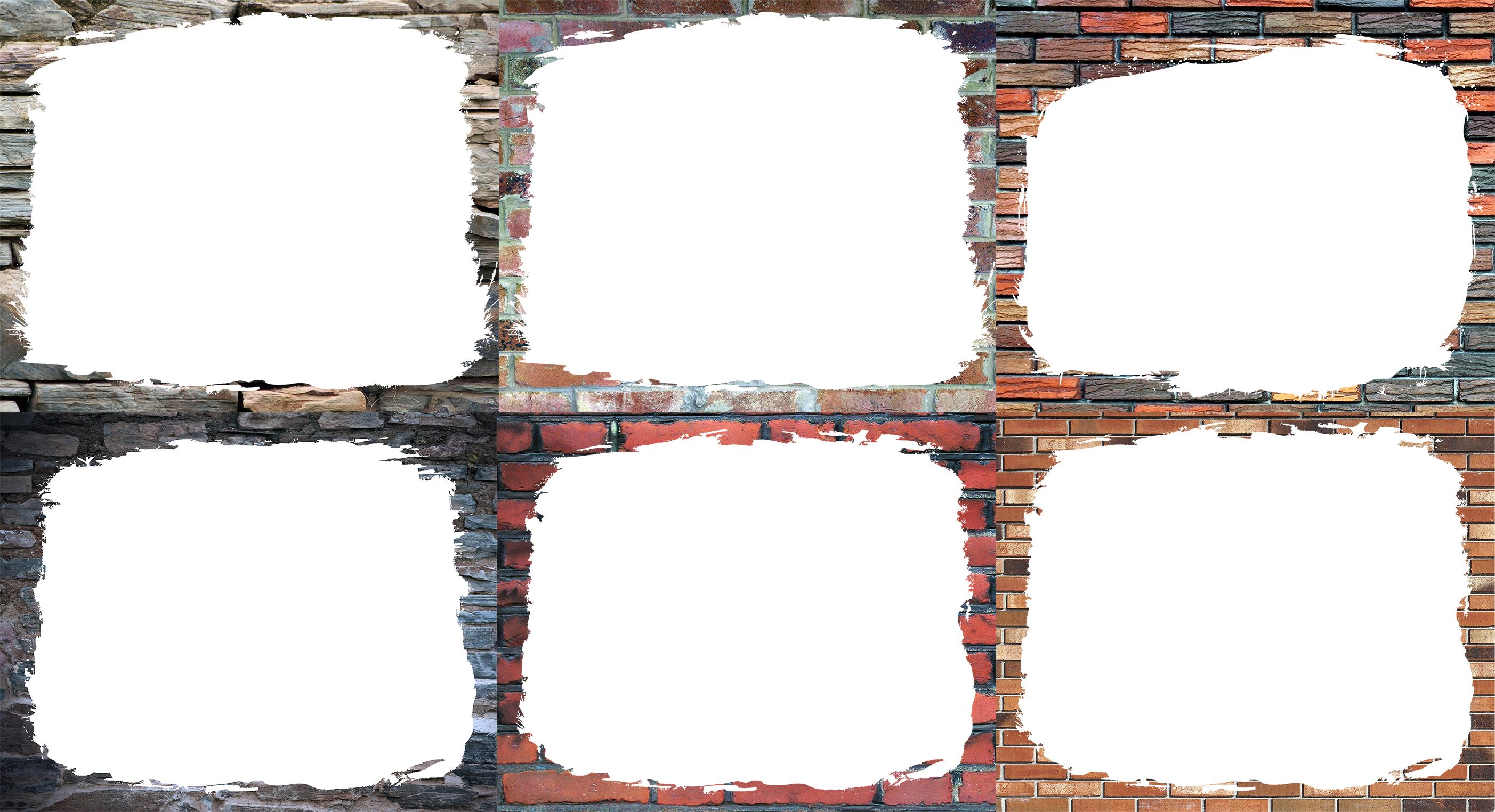 Brick Rough Edge Border - Etsy