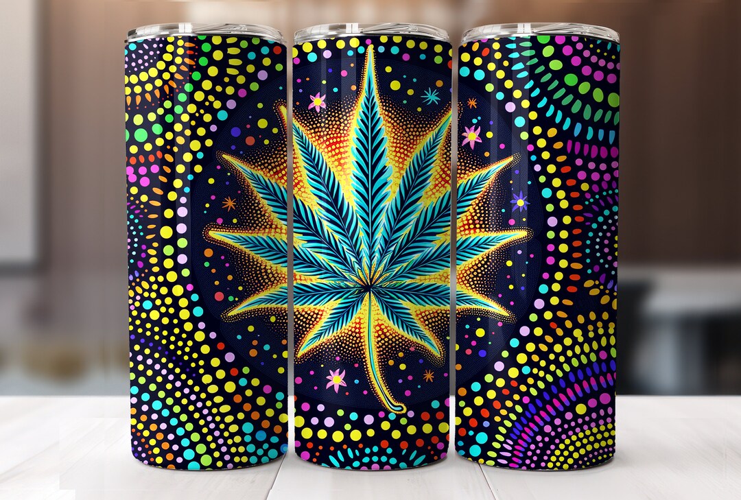 Marijuana Leaf Dot Design Graphic 4 - Etsy