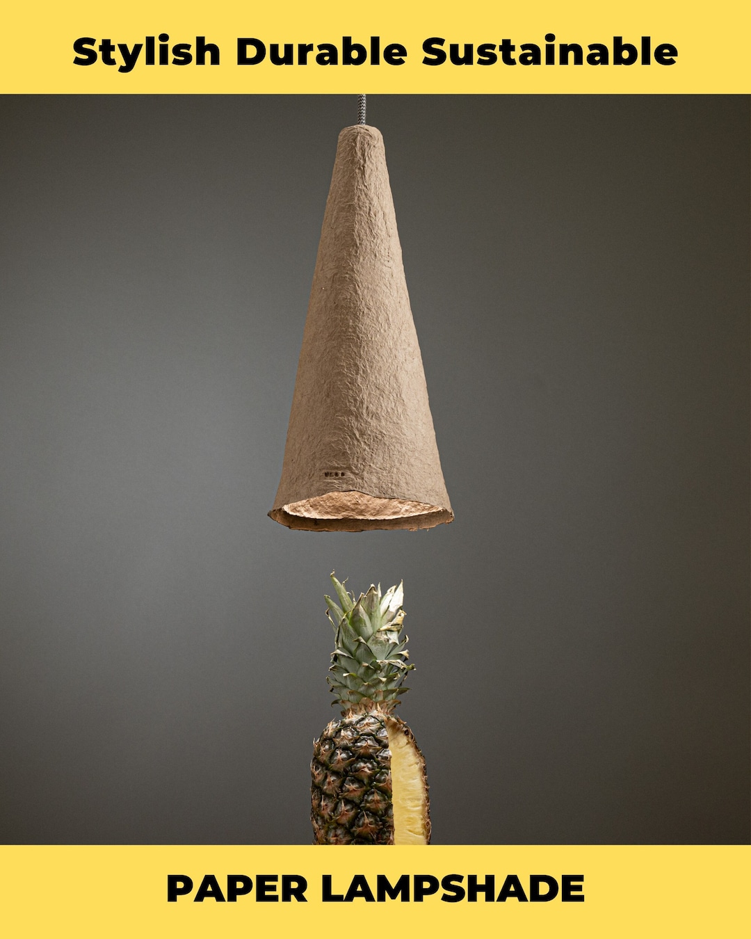 Industrial Hanging Paper Pulp Lamp Shade for Kitchen, Living Room ...