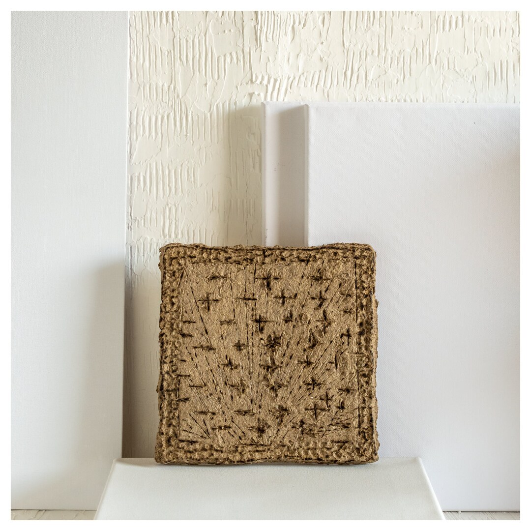 Textured 3d Paper Mache Brown Wall Art, Wabi Sabi, Minimalist, Japandi ...