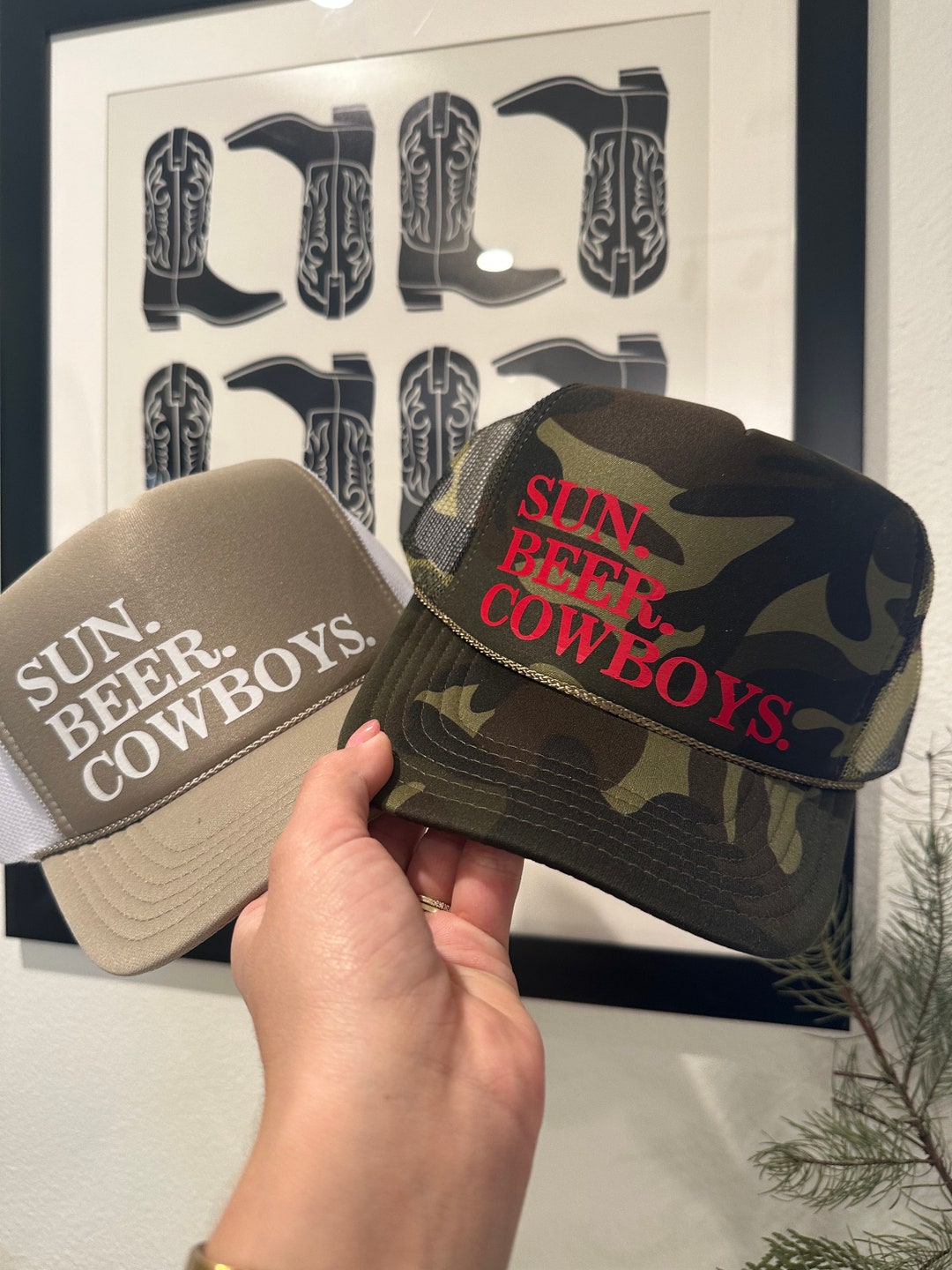 Sun. Beer. Cowboys Trucker Hat - Etsy