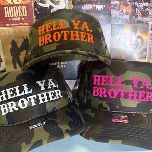 Hell Ya, Brother Trucker Hat - Etsy
