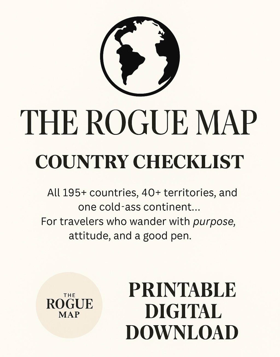 Printable + Clickable Country Checklist With 195 Countries, Fun Facts ...