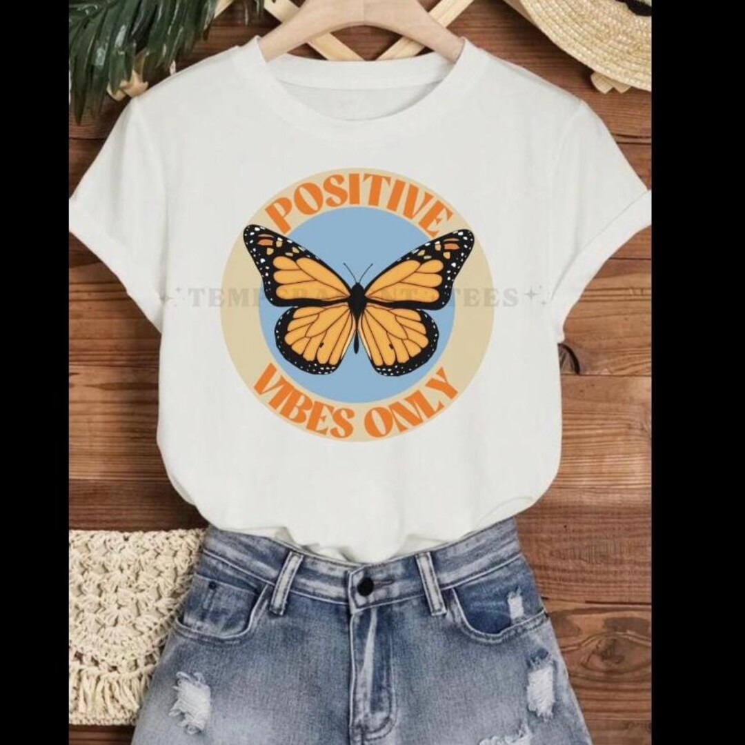 Positive Vibes Butterfly PNG - Etsy