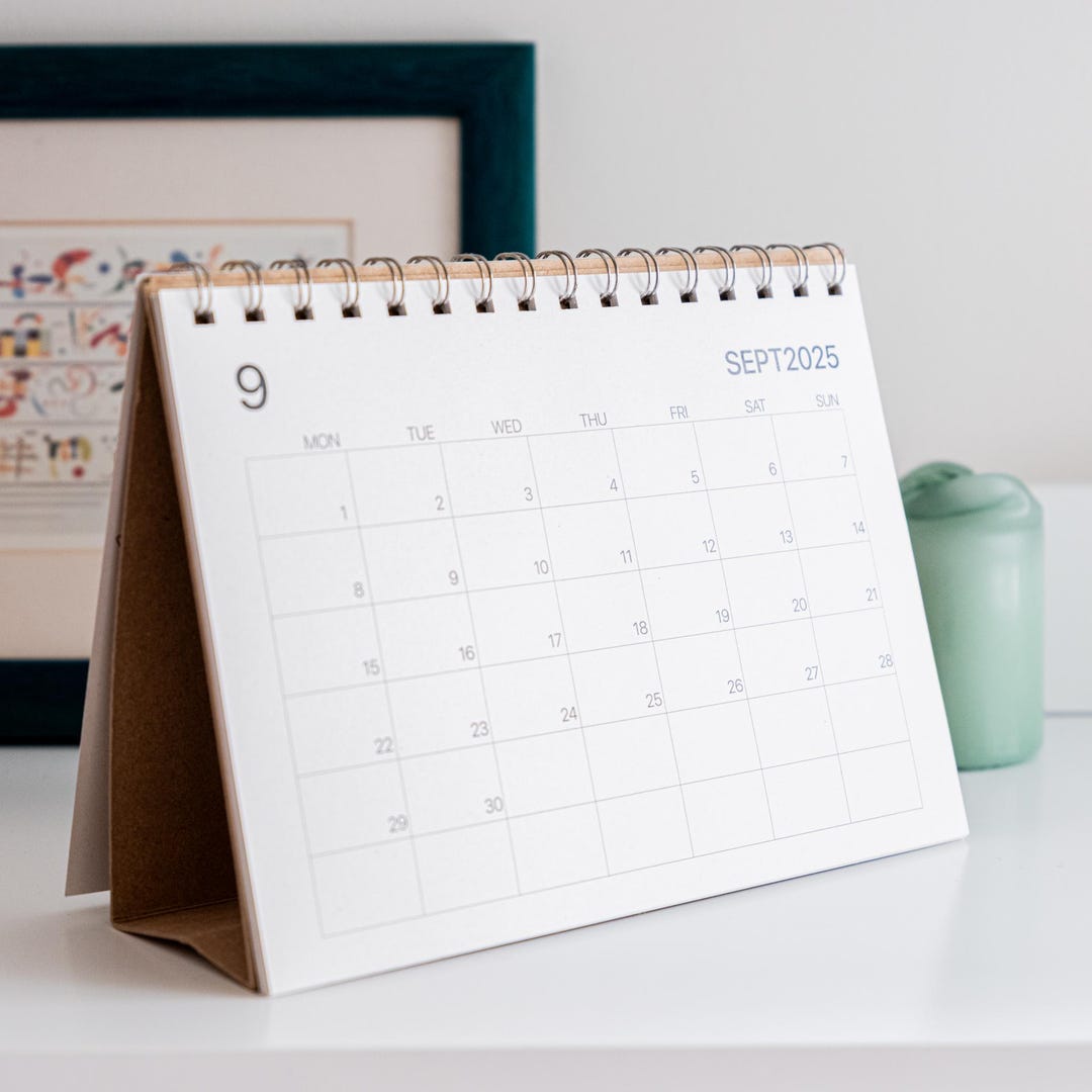 Desk Calendar 2026 & Late 2025 - Muji Inspired DIY (printable ...
