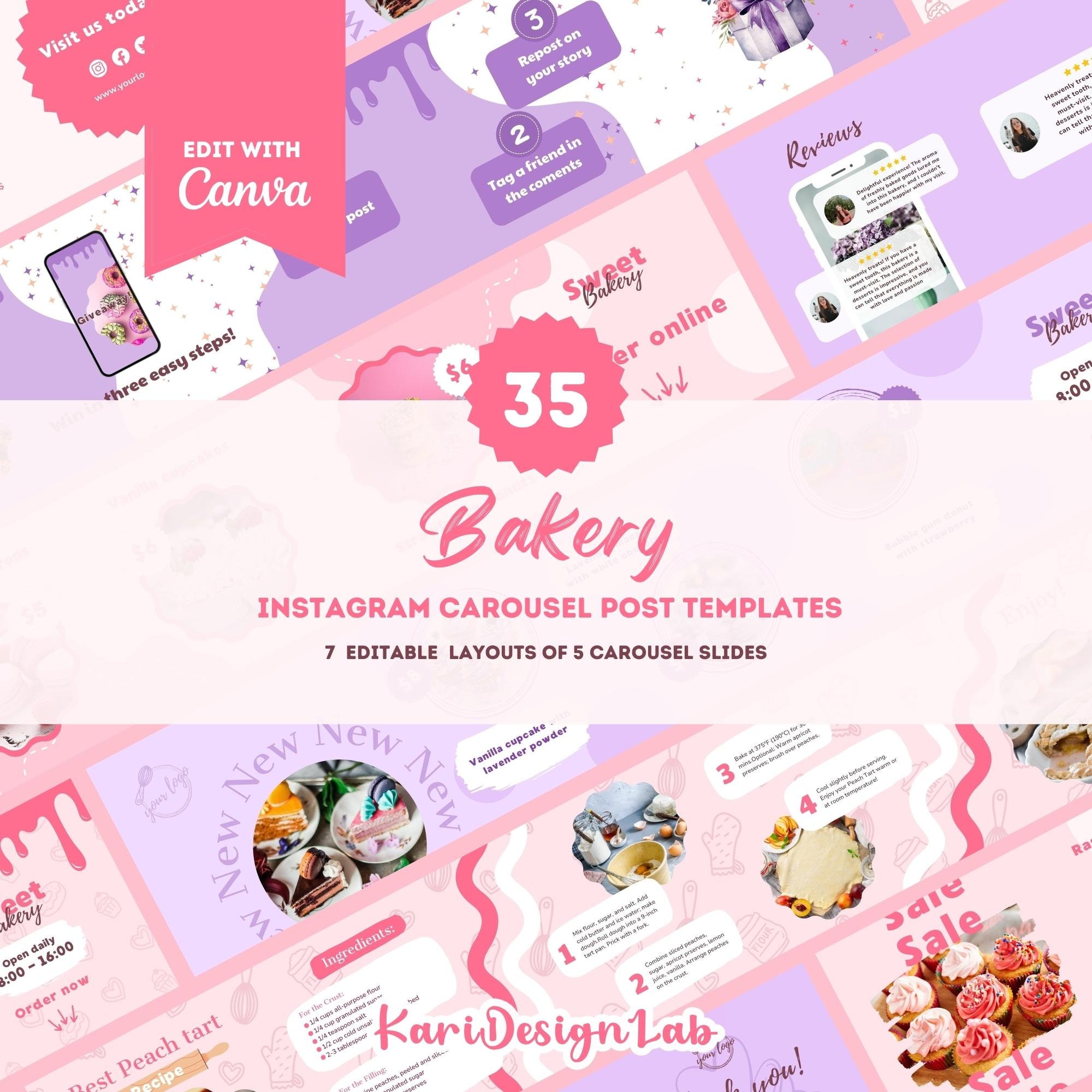 35 Instagram Carousel Post Templates, Editable Instagram Carousel ...