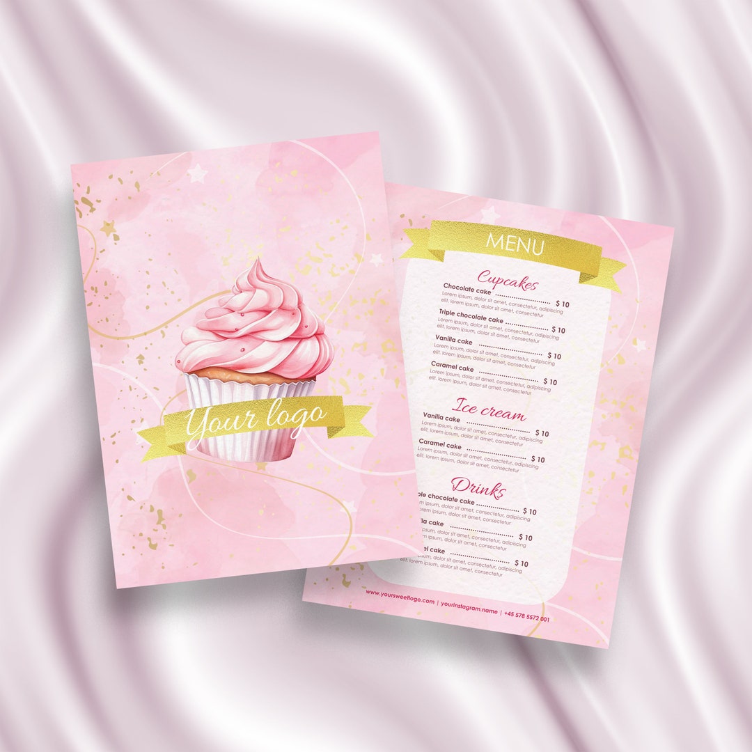 Bakery Menu, Bakery Price List, Cake Price List, Cafe Menu, Editable ...