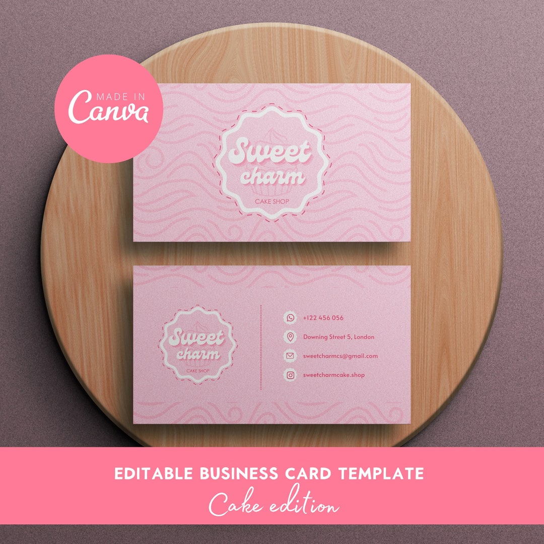 Cake Business Cards Bakery Business Card Discount Card - Etsy
