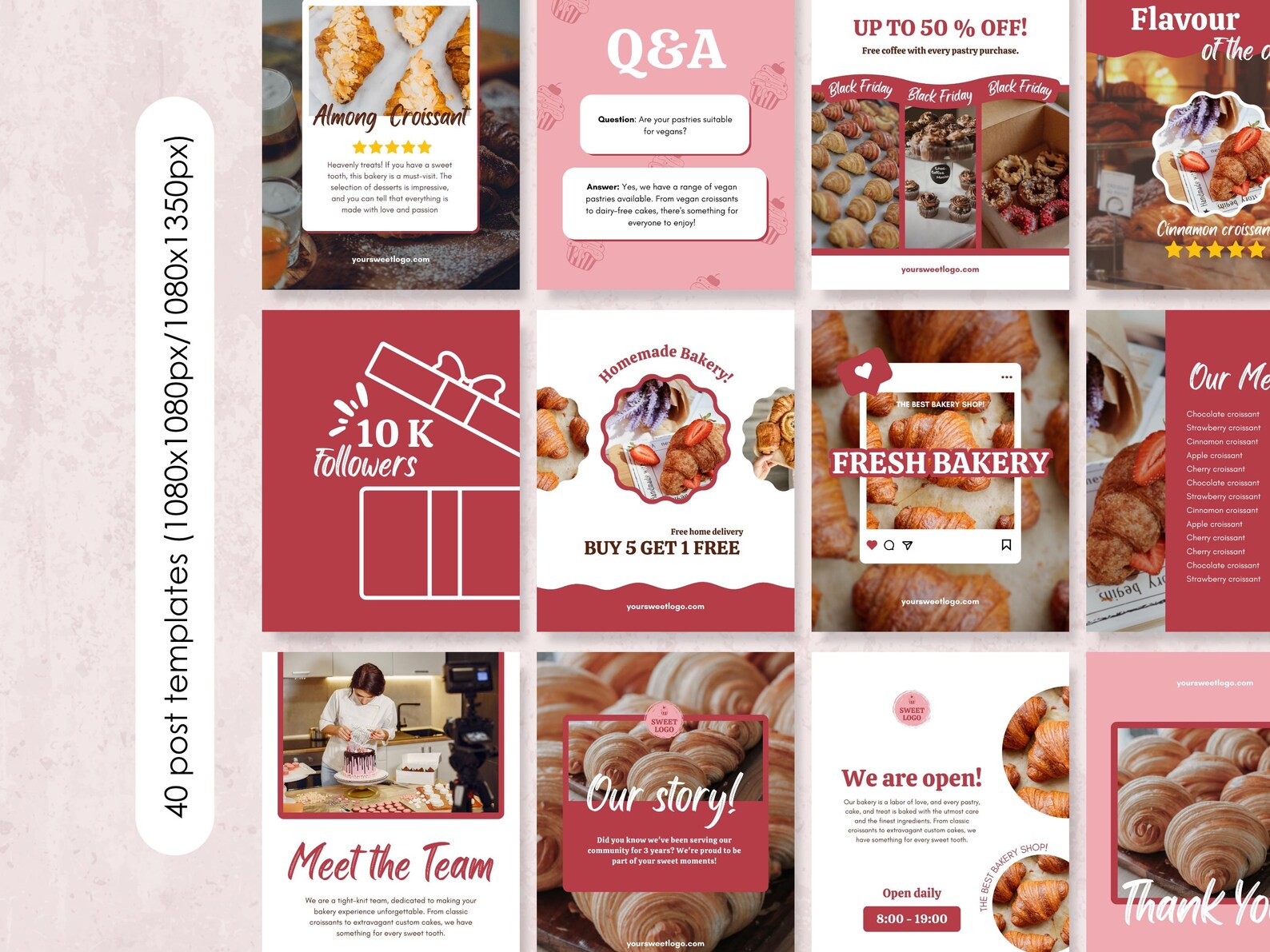 102 Bakery Instagram Templates, Cafe Instagram Template, Bakery IG ...