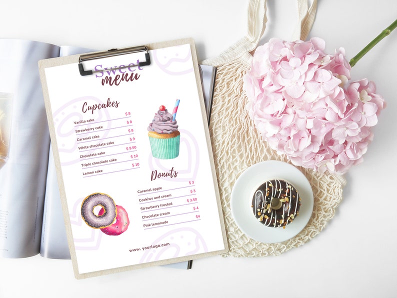 Bakery Menu, Bakery Price List, Cute Bakery Menu, Editable Canva ...