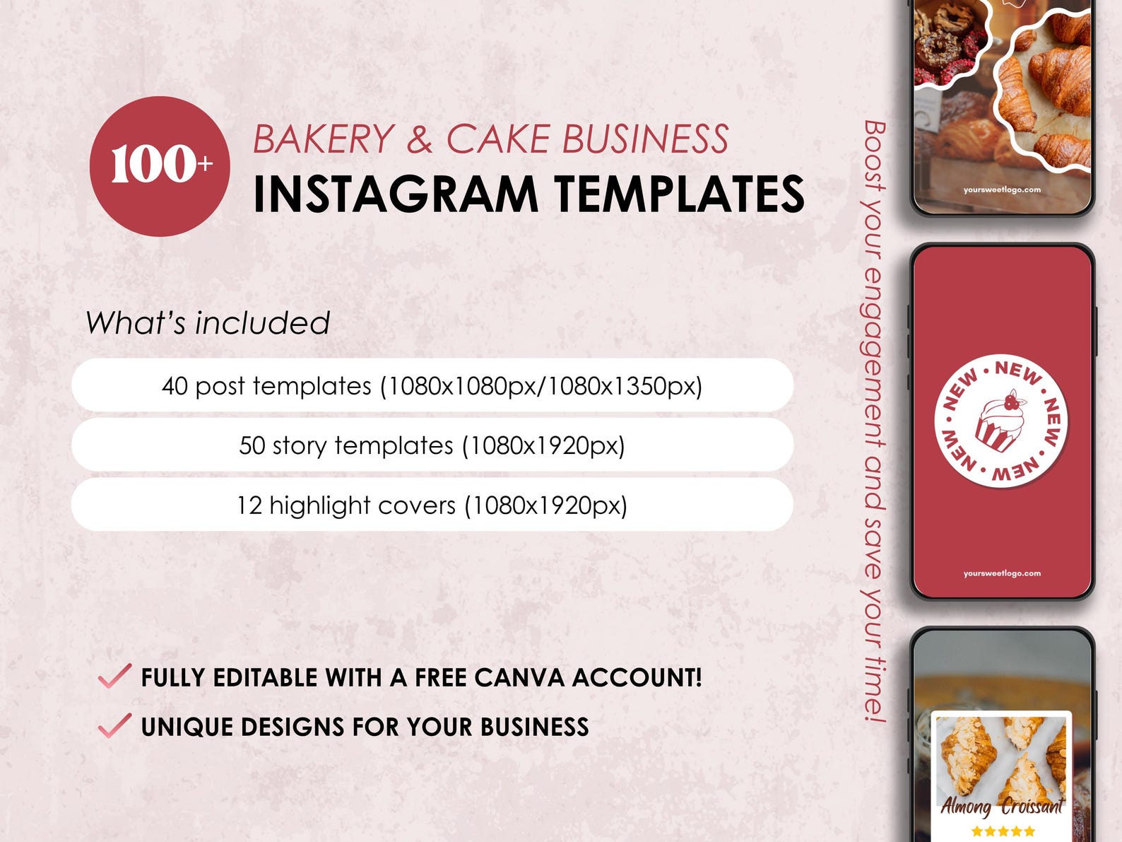 102 Bakery Instagram Templates, Cafe Instagram Template, Bakery IG ...