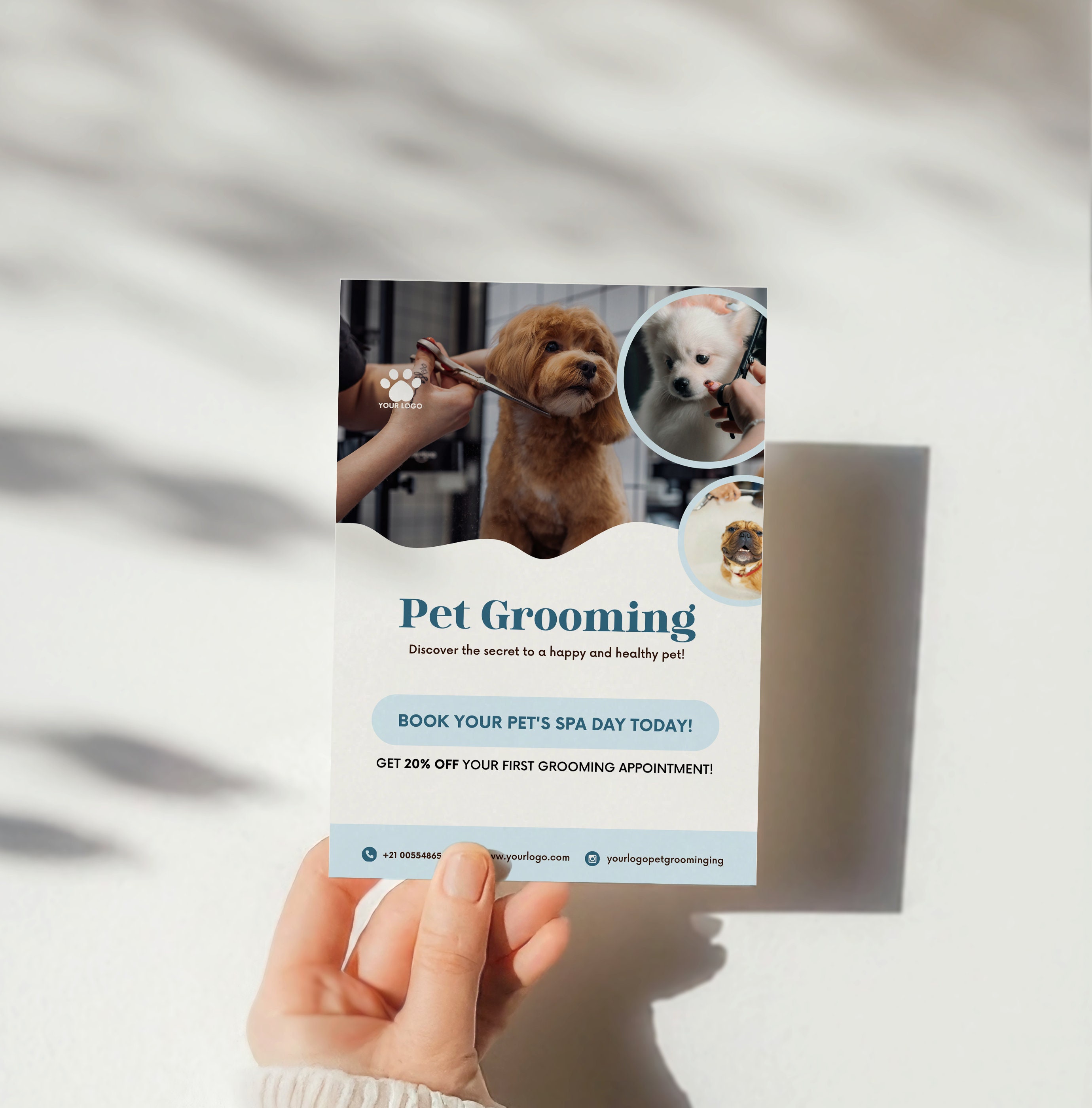 Dog Grooming Flyer Template, Pet Business Flyer Template, Dog Grooming ...