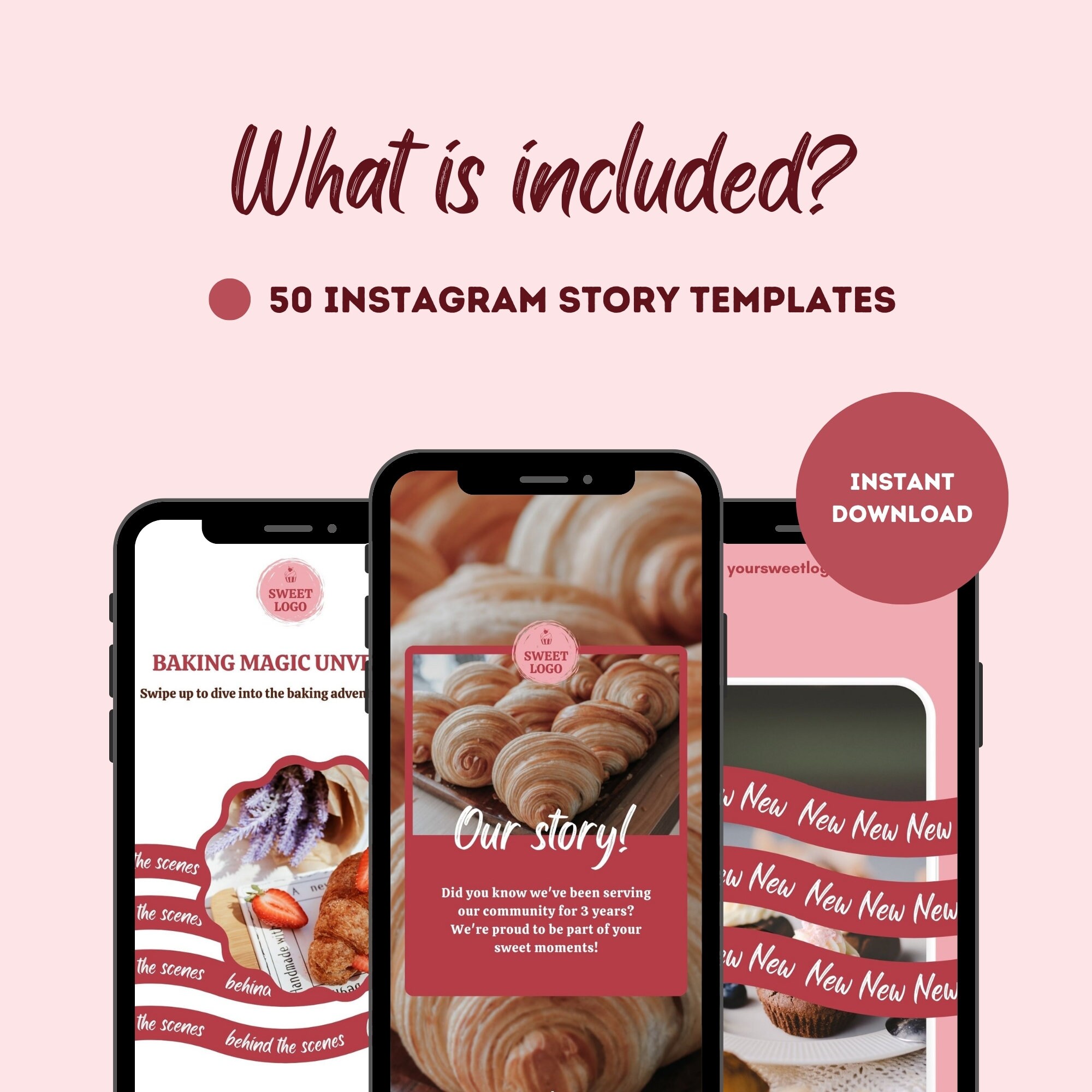 Bakery Instagram Story Templates, Cafe Instagram Template, Cake ...