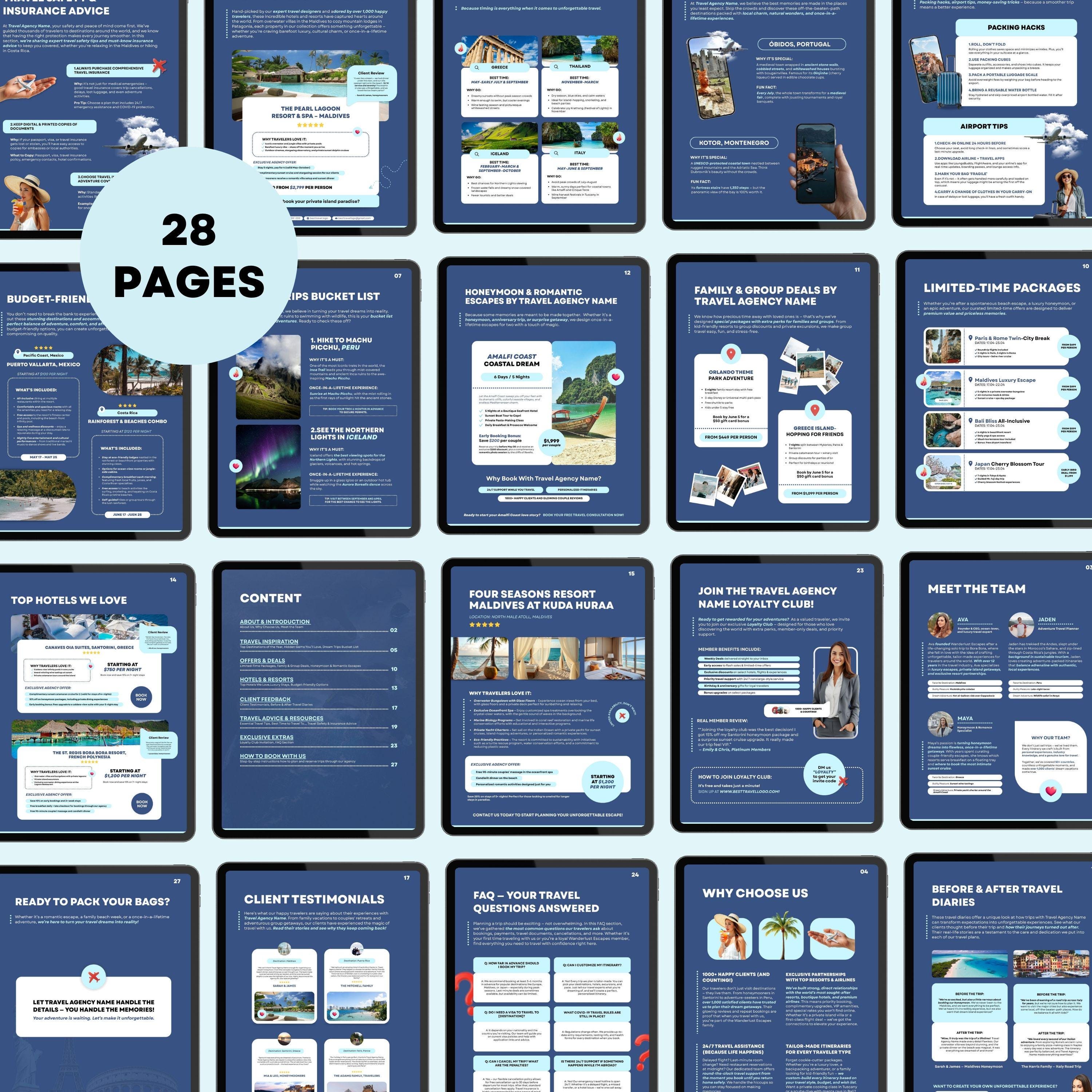 Editable Travel Agency Ebook Template, Travel Agent Ebook, Travel Ebook ...