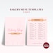 Editable Pink Bakery Menu Template, Cake Price List (canva) - Etsy