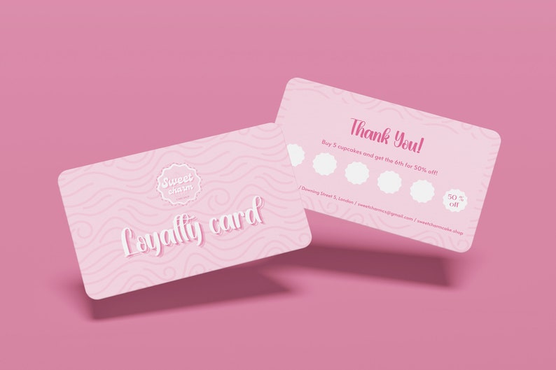 Cake Loyalty Card, Bakery Loyalty Card, Discount Card, Cake Business ...