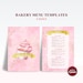 Pink Bakery Menu Template, Editable Dessert Price List (canva) - Etsy