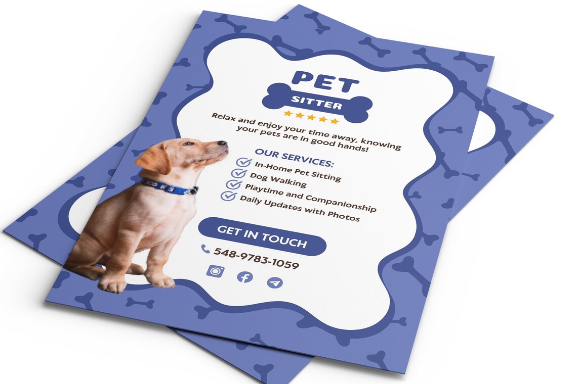 Pet Sitting Flyer Canva Template, Dog Grooming Flyer Template, Pet ...
